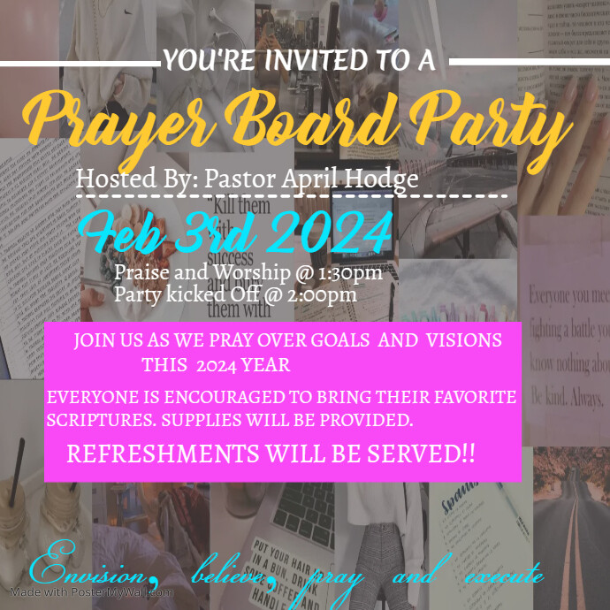 Vision board,vision board party | PosterMyWall