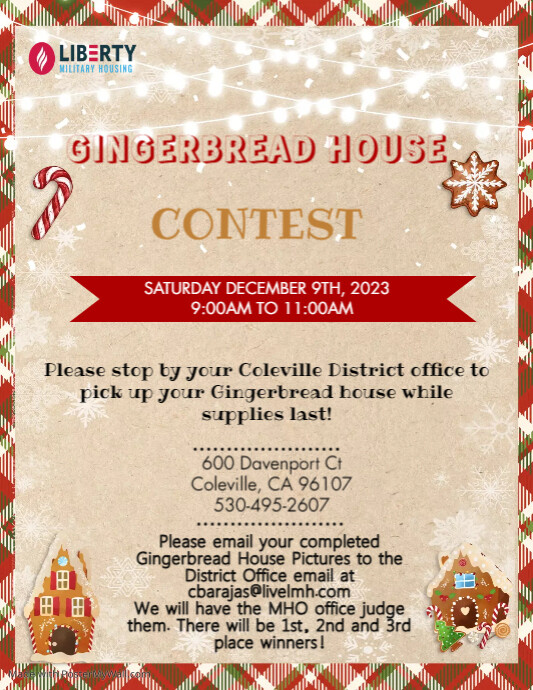 Gingerbread House Contest school flyer | PosterMyWall