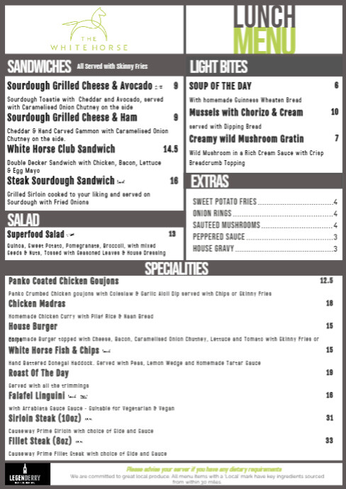 Lunch Menu April 24 | PosterMyWall