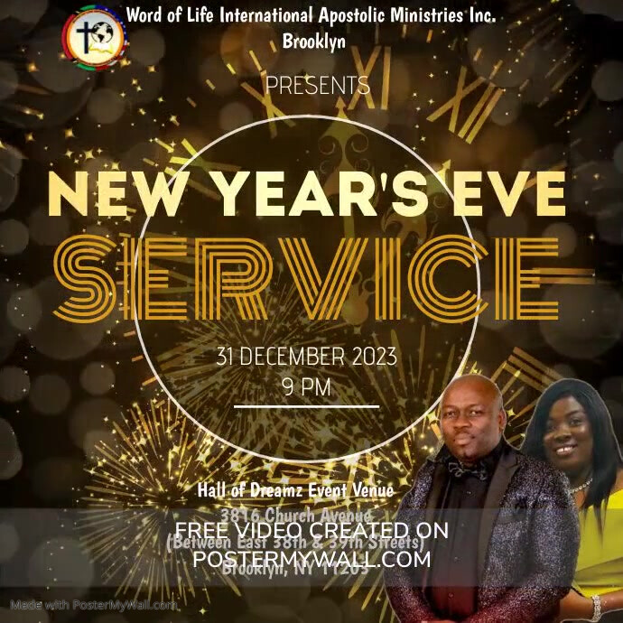 CHURCH NEW YEARS SERVICE ONLINE | PosterMyWall
