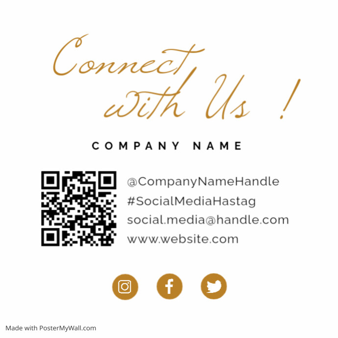 connect with us instagram post banner templat | PosterMyWall