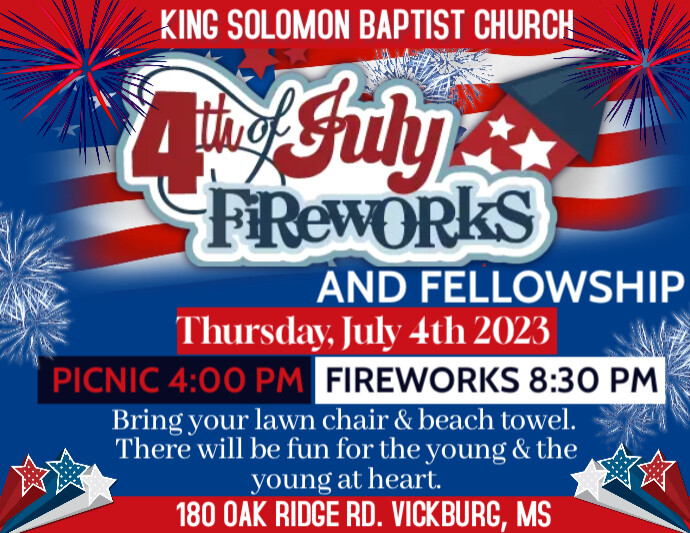 Copy of Blue 4th of July Fireworks Design | PosterMyWall