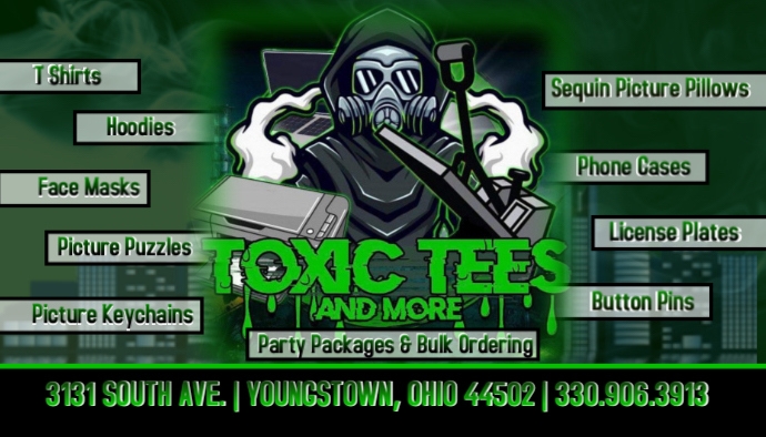 TOXIC TEES CARDS | PosterMyWall