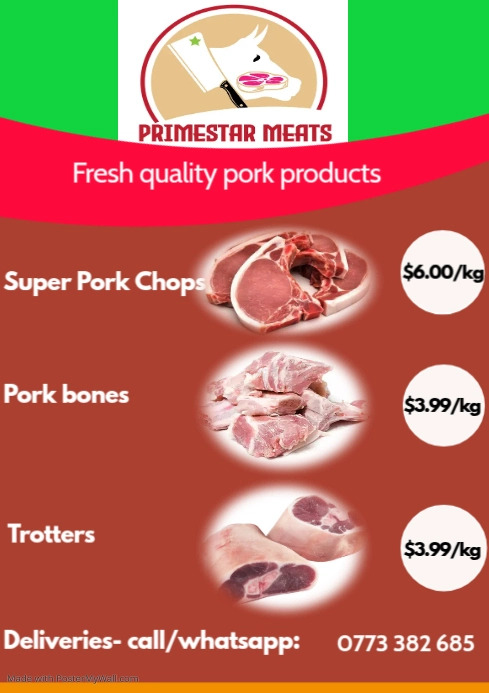 Copy of Fresh meat flyer | PosterMyWall