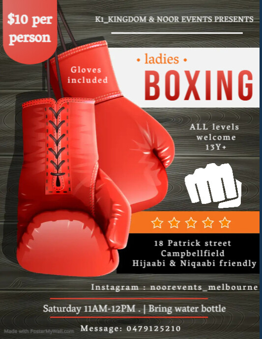 BOXING SPORT TRAINING Event Flyer Template | PosterMyWall