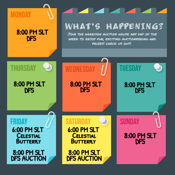 WEEKLY EVENTS | PosterMyWall