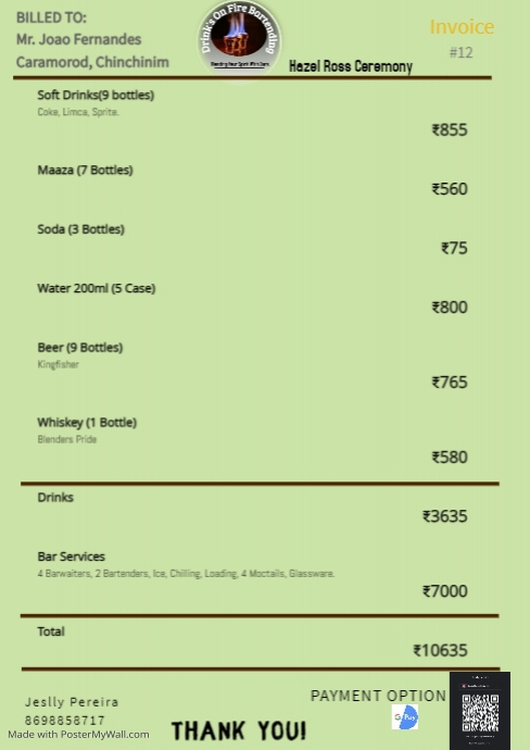 Copy of Mustard Grocery Delivery Invoice | PosterMyWall