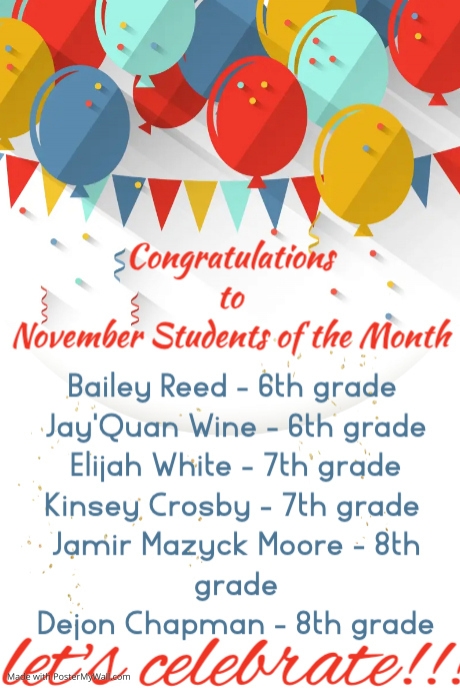 Student of the Month | PosterMyWall