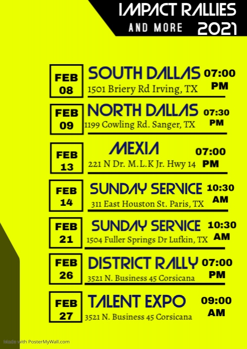 Copy of Copy of Schedules Flyer Template | PosterMyWall