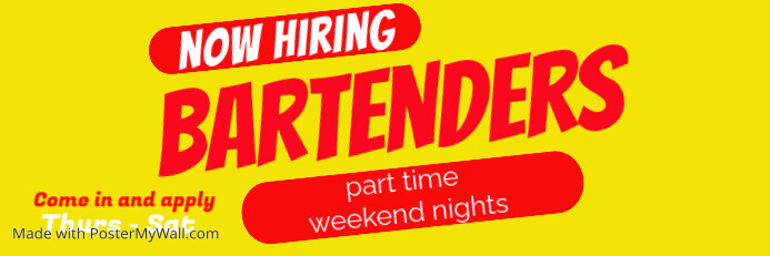 bartender 2' x 6' Banner Template | PosterMyWall