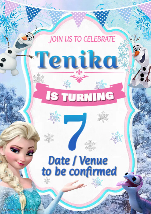 FROZEN BIRTHDAY INVITATIONS | PosterMyWall