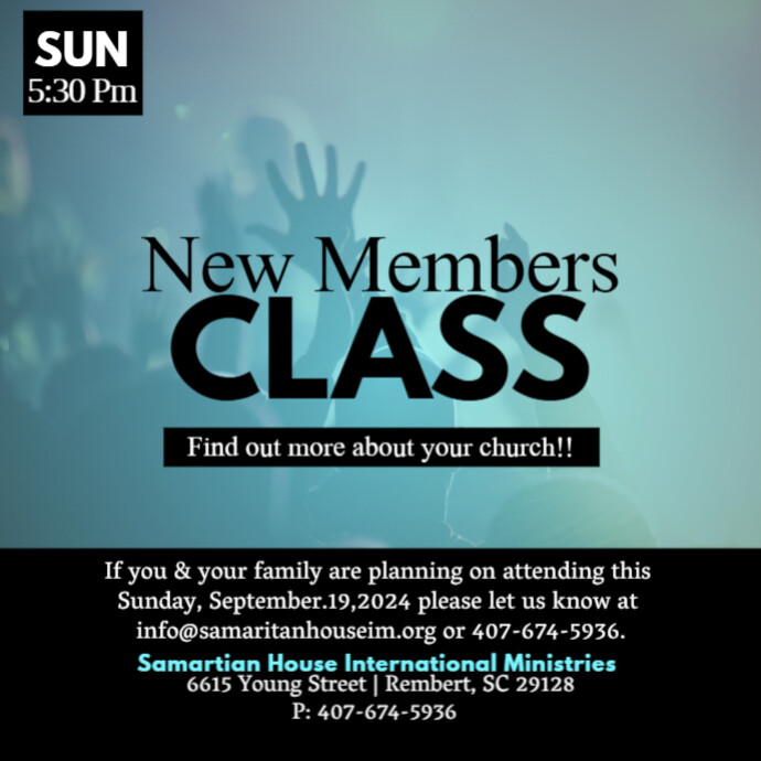 New Members Class | PosterMyWall