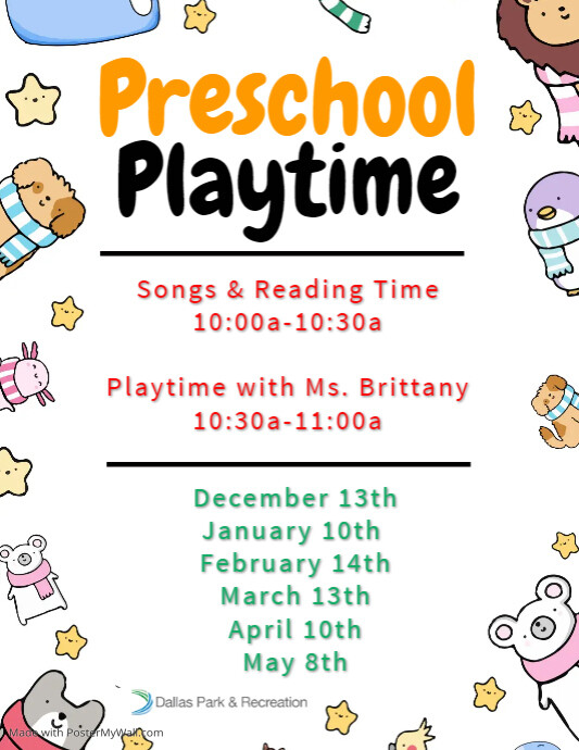 Copy of Preschool Playtime | PosterMyWall