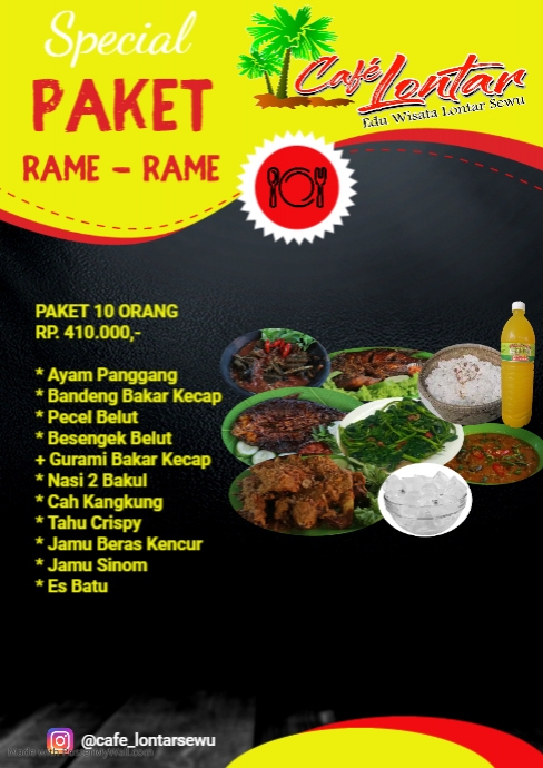 Salinan Salinan Copy of Copy of Black and Yellow Fast Food Menu Design ...