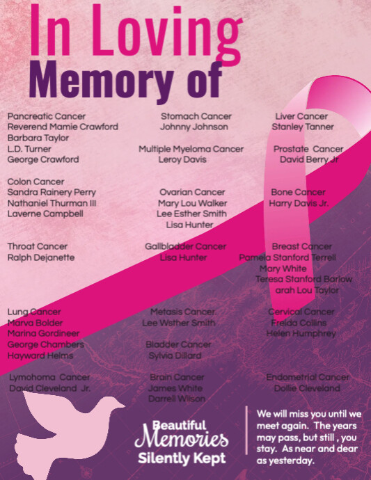 Copy of Pink and Purple World Cancer Day Flyer | PosterMyWall