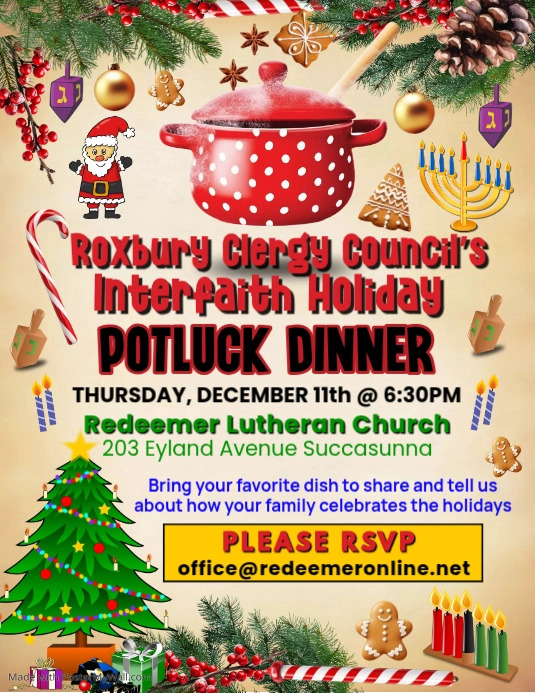 Copy of Interfaith Holiday Potluck Dinner | PosterMyWall