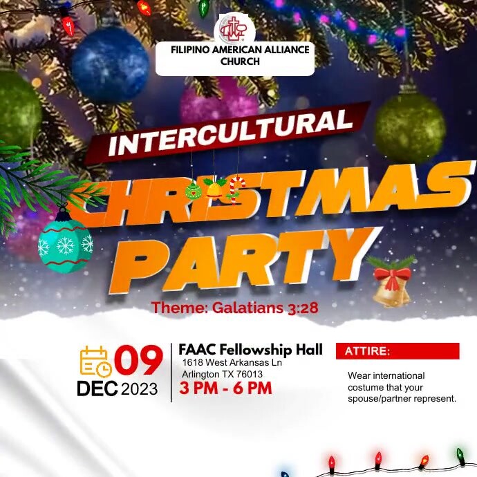 Intercultural Christmas Party | PosterMyWall