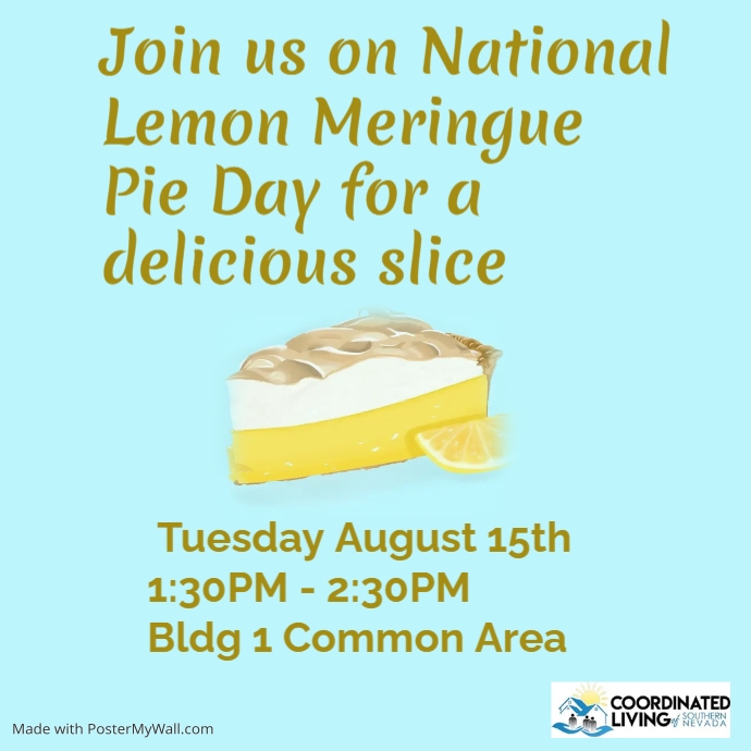 Copy of national lemon meringue pie day | PosterMyWall