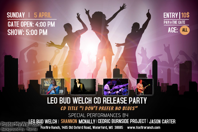 Leo Bud Welch CD Release Party | PosterMyWall