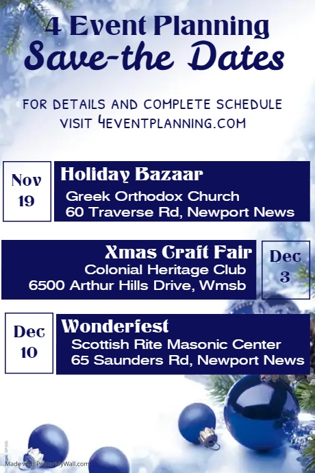 Winter Event List | PosterMyWall