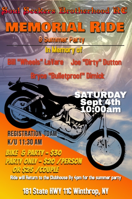 Copy of motorcycle run rally flyer template | PosterMyWall