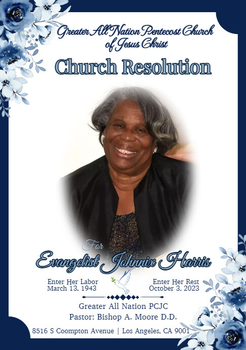 Evangelist Harris Church resolution | PosterMyWall