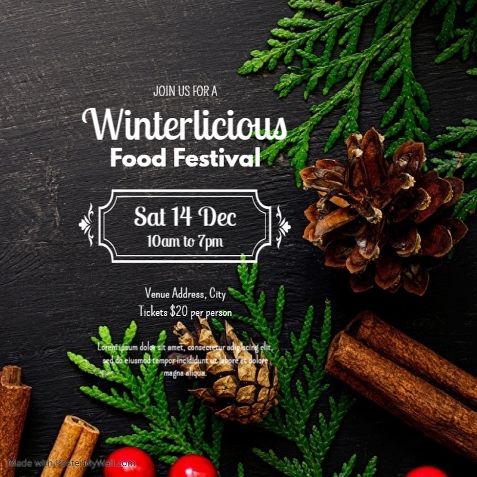 Copy of Copia de Copia de Template winter food festival | PosterMyWall