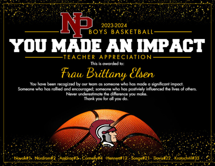 Copy of Basketball Excellence Certificate Template | PosterMyWall