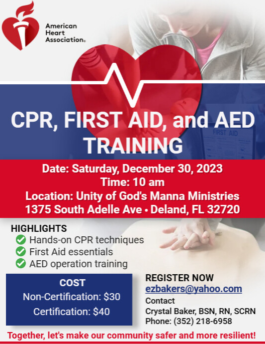 CPR & First Aid Training Center Flyer (1) | PosterMyWall