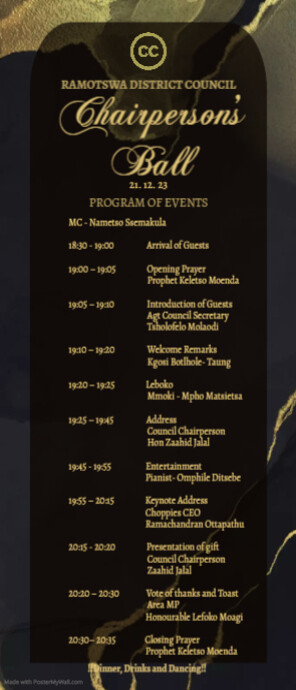 Copy of Chairmans Ball Program | PosterMyWall