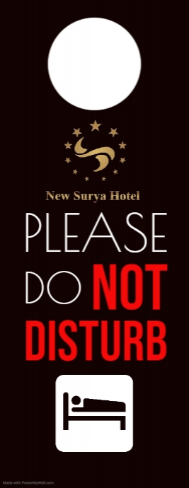Copy of Please Do Not Disturb Door Sign | PosterMyWall
