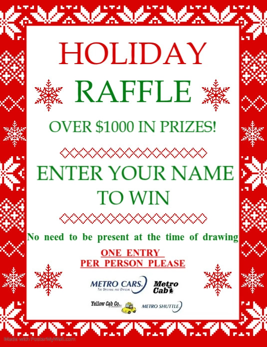Christmas Raffle | PosterMyWall