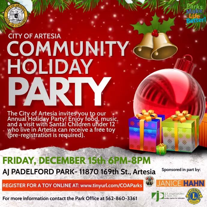 Copy of Community Holiday Party 2023 social media | PosterMyWall