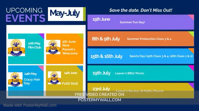 Upcoming Events Digital Display | PosterMyWall