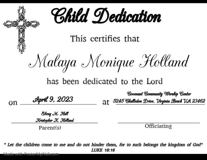 baby dedication flyer template | PosterMyWall