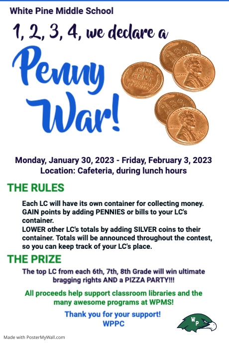 Copy of Penny wars organized by school poster | PosterMyWall