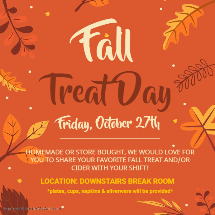 Happy first day of fall autumn wish | PosterMyWall