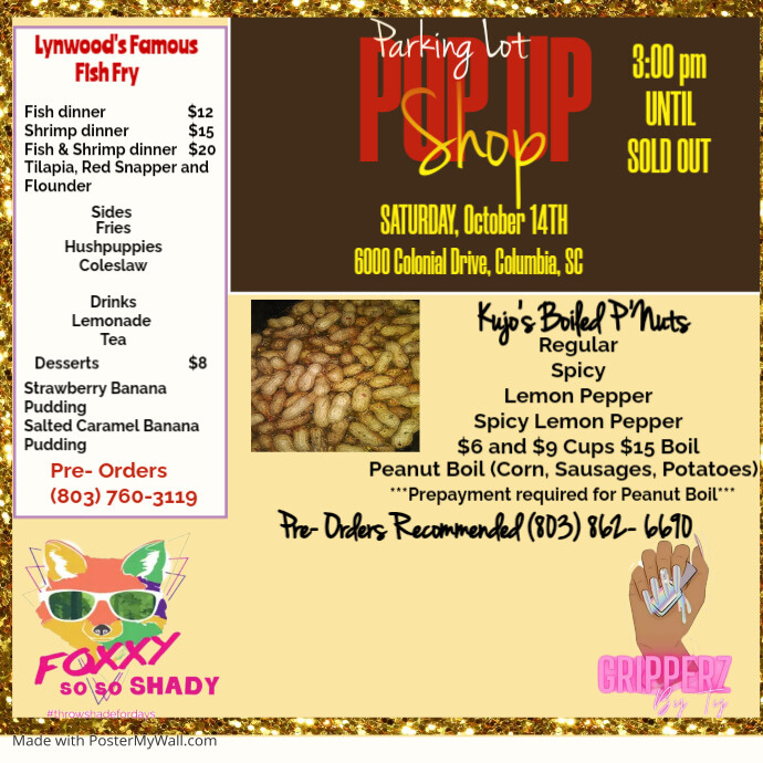 Fall Pop Up Shop | PosterMyWall