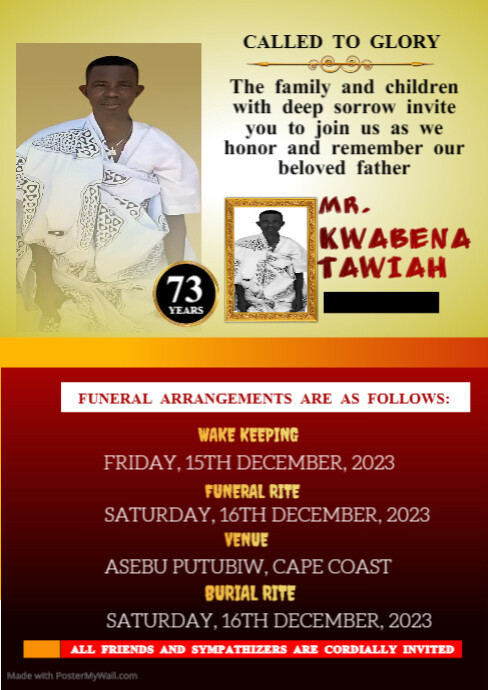 Funeral Poster Design Template | PosterMyWall