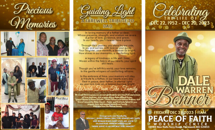 DALE WARREN BONNER SM TRI FOLD (1) | PosterMyWall