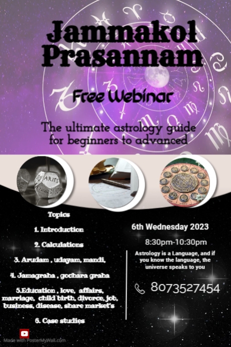 Copy of Astrology Course Flyer Design Template | PosterMyWall