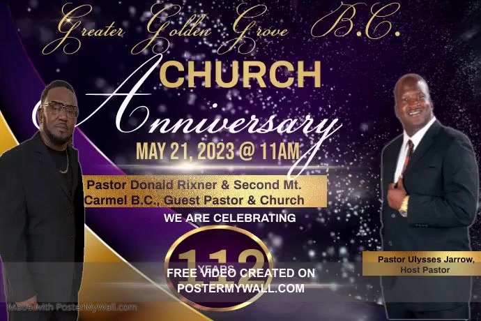 CHURCH ANNIVERSARY BANNER EVENT TEMPLATE | PosterMyWall