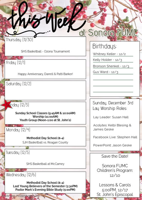 Copy of Weekly Digest - 11.29.23 | PosterMyWall