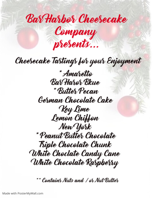 Christmas cheesecake MENU template | PosterMyWall