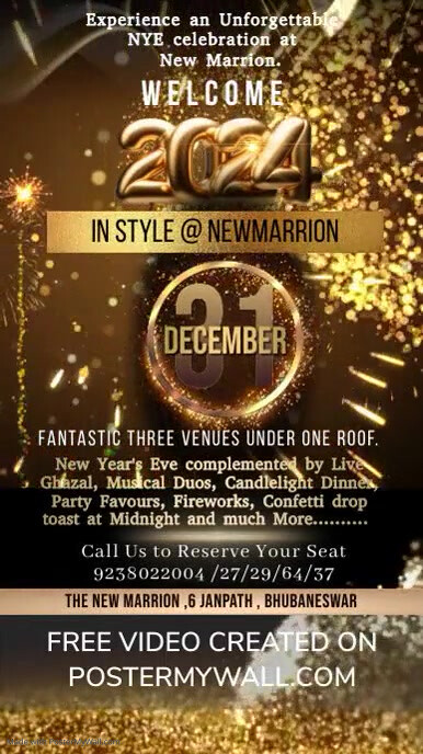 2024 NEW YEAR PARTY INVITE INVITATION | PosterMyWall