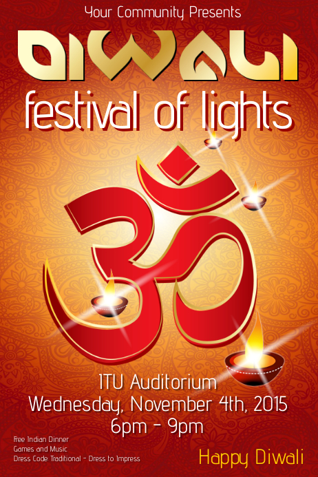 Diwali festival poster Template | PosterMyWall