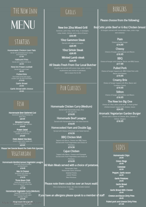 Copy of Copy of Copy of Menu | PosterMyWall