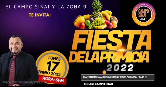 Copy of Copia de First fruit flyer | PosterMyWall