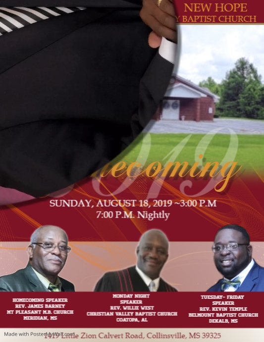 Church Homecoming | PosterMyWall