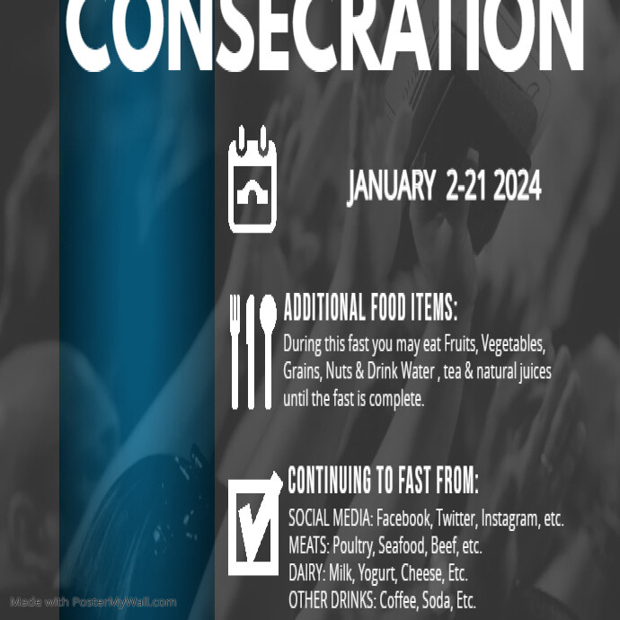 End of the Year Consecration | PosterMyWall